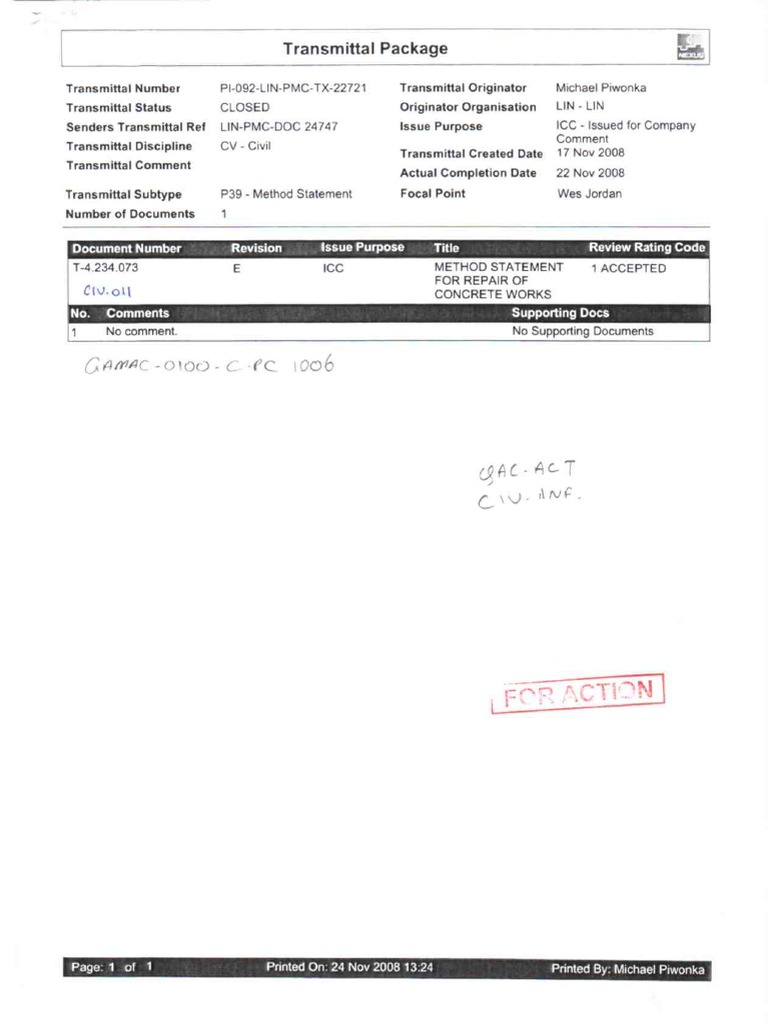 011-Method Statement For Repair of Concrete Works PDF | Download Free PDF | Personal Protective ...