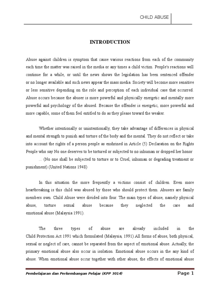 Child Abuse Report | Child Neglect | Child Abuse