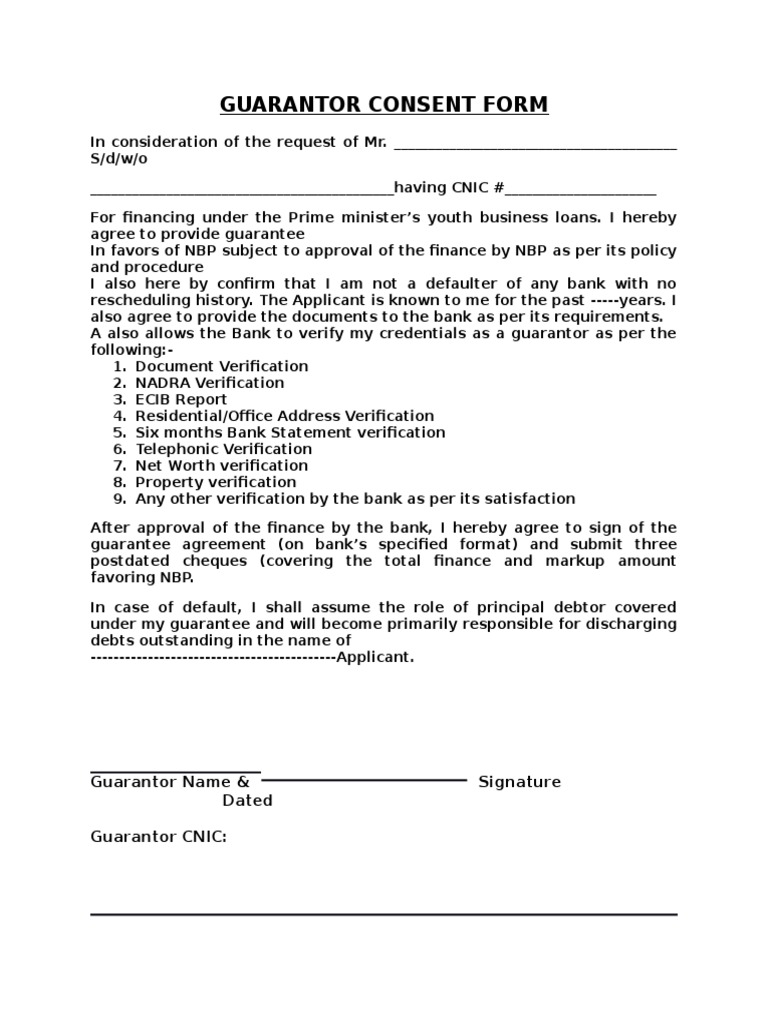 Guarantor Agreement Template