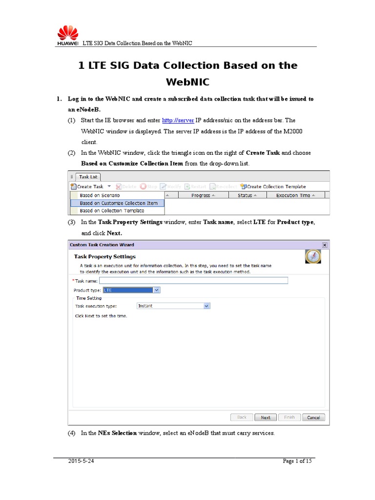 LTE SIG Data Collection Based On The WebNIC | PDF | Hypertext Transfer ...