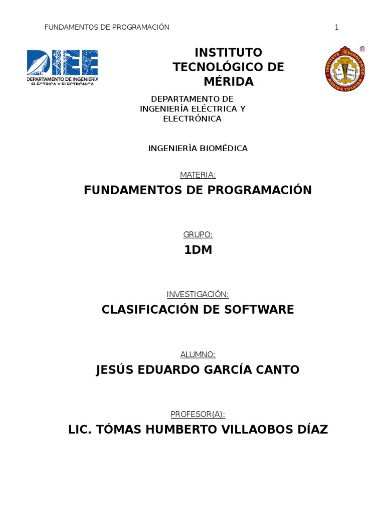 Clasificación de Software y Conceptos Básicos | PDF | Programa de ...