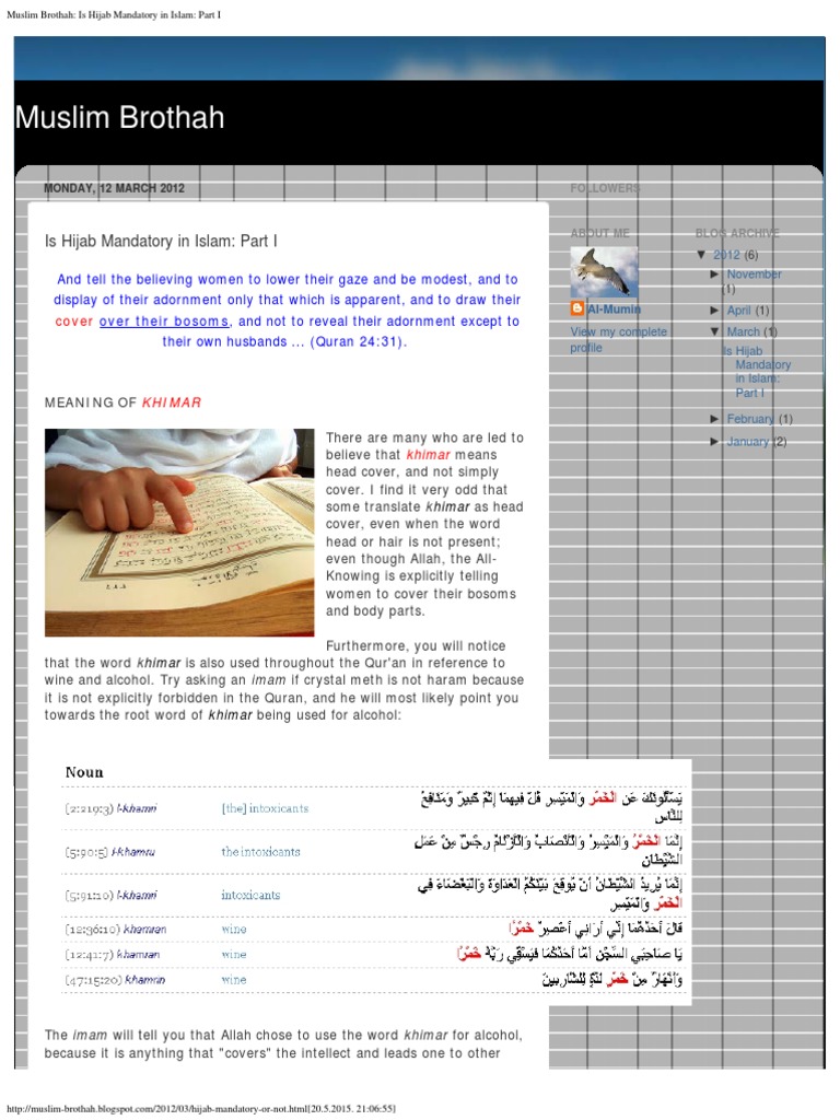 Is Hijab Mandatory in Islam | PDF | Hijab | Quran