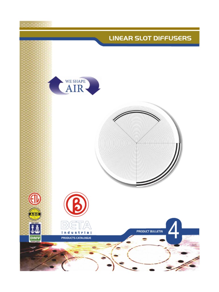 HVAC Beta Linear Slot Diffusers Catalog | PDF | Decibel | Pressure