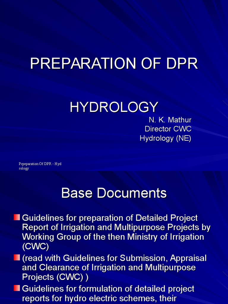 Preparation of DPR - Hydrological Studies | PDF | Flood | Surface Runoff