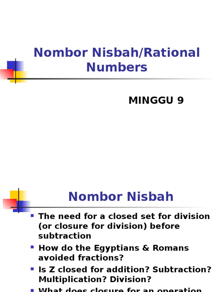 M9 Nombor Nisbah | PDF | Fraction (Mathematics) | Rational Number