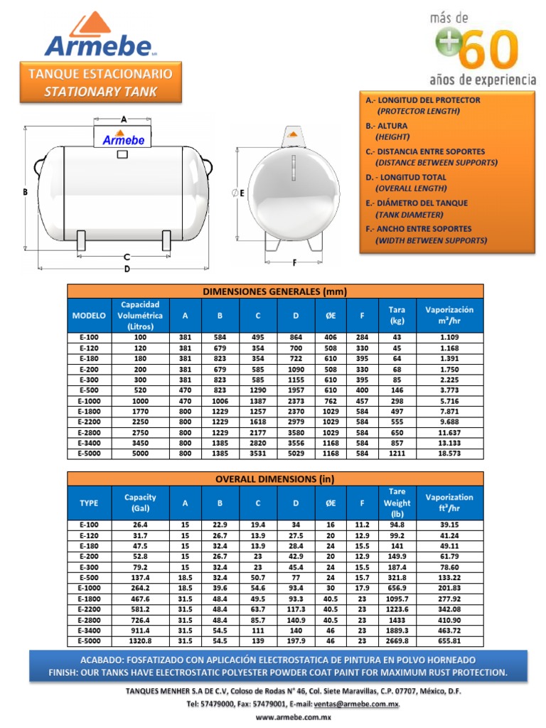 CATALOGO ARMEBE TANQUE ESTACIONARIO