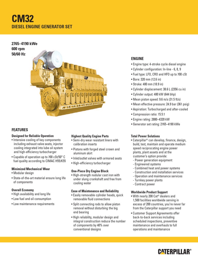 Caterpillar Engine - CM32 | PDF | Diesel Engine | Cylinder (Engine)