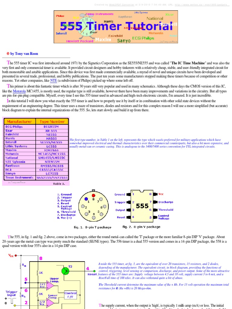 555 Timer | PDF | Capacitor | Computer Engineering