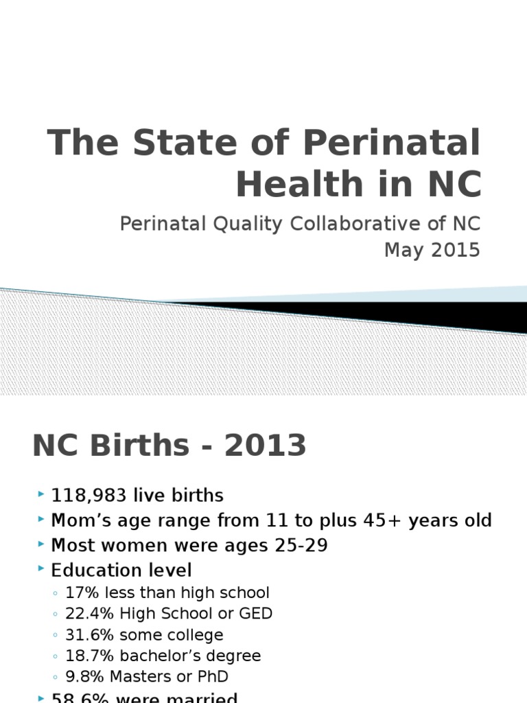 PQCNC - The State of Health in NC | PDF | Infant Mortality | Health Equity