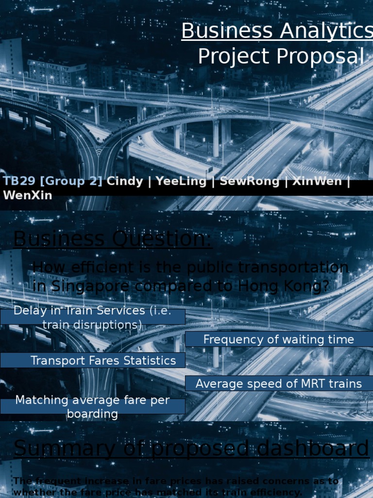 Business Analytics Project Proposal: TB29 (Group 2) | PDF | Public ...
