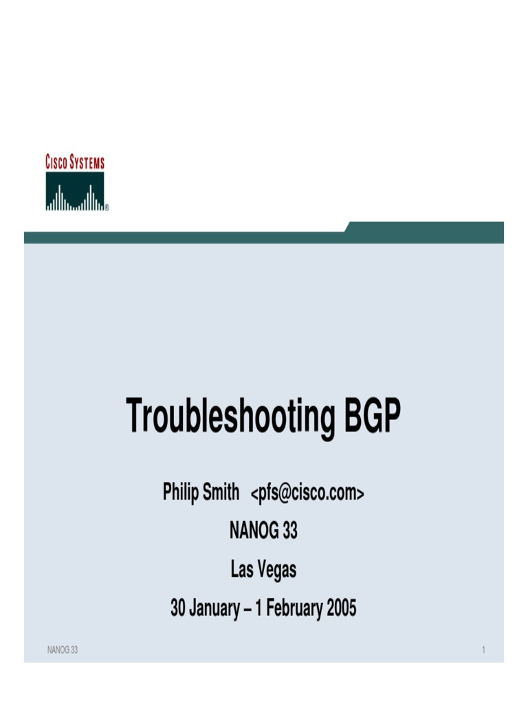 BGP Troubleshooting | PDF | Router (Computing) | Routing