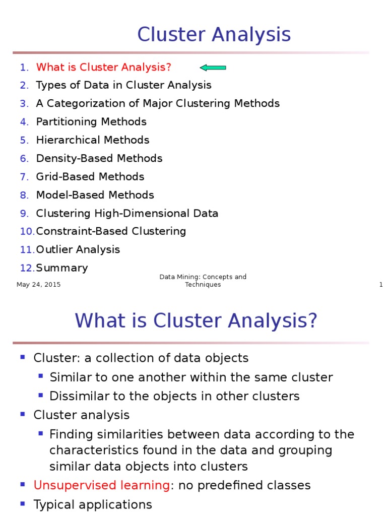 What Is Cluster Analysis? | PDF | Cluster Analysis | Wavelet