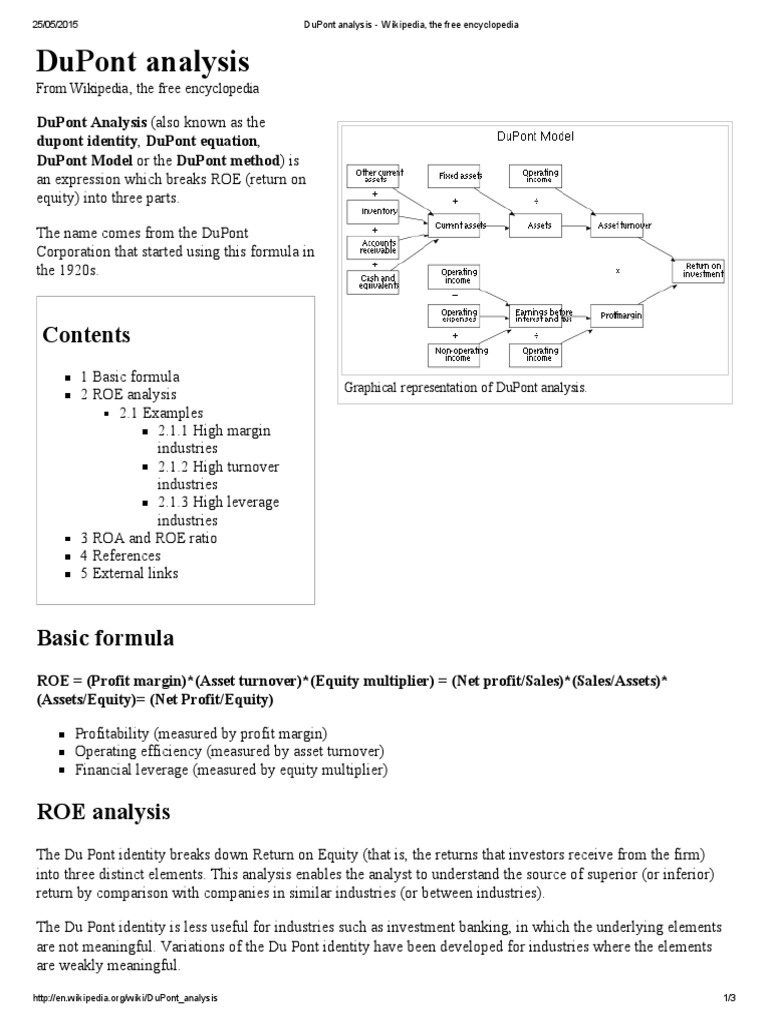 DuPont Analysis | PDF | Business | Financial Accounting