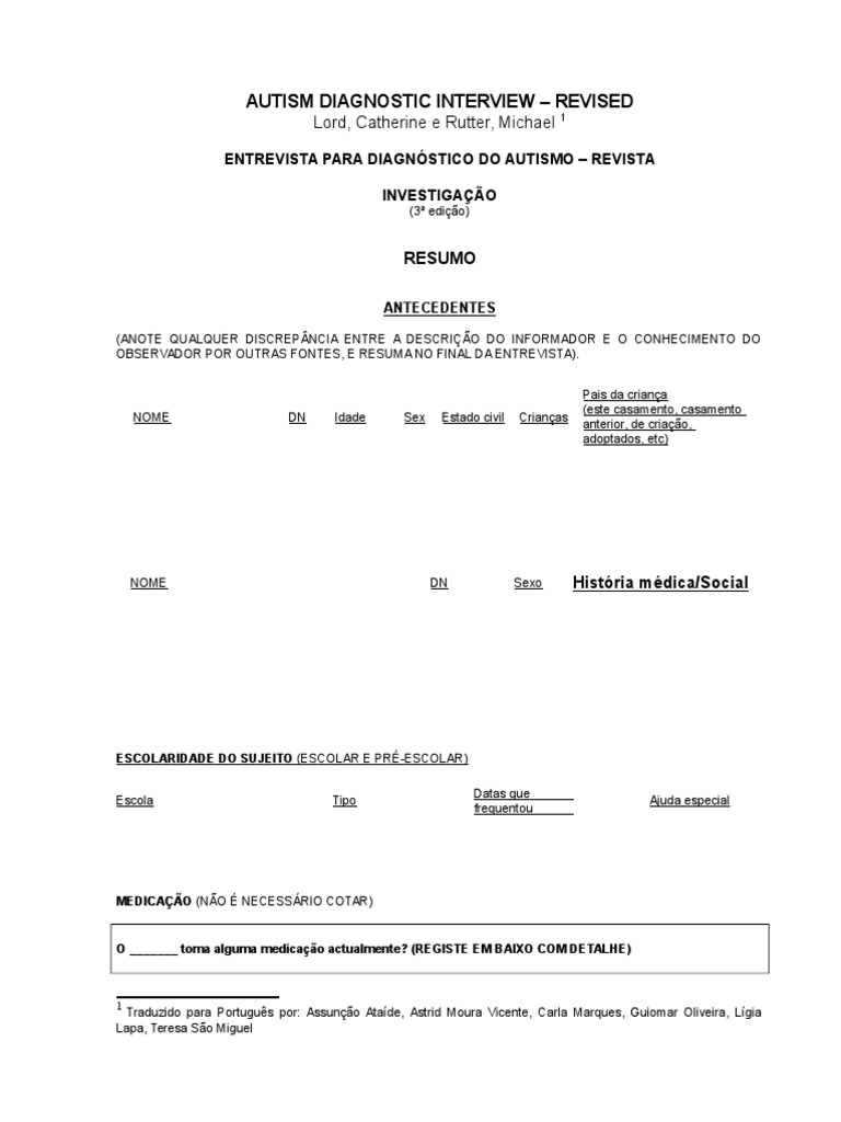 Adir Resumo | PDF | Autismo | Agressão