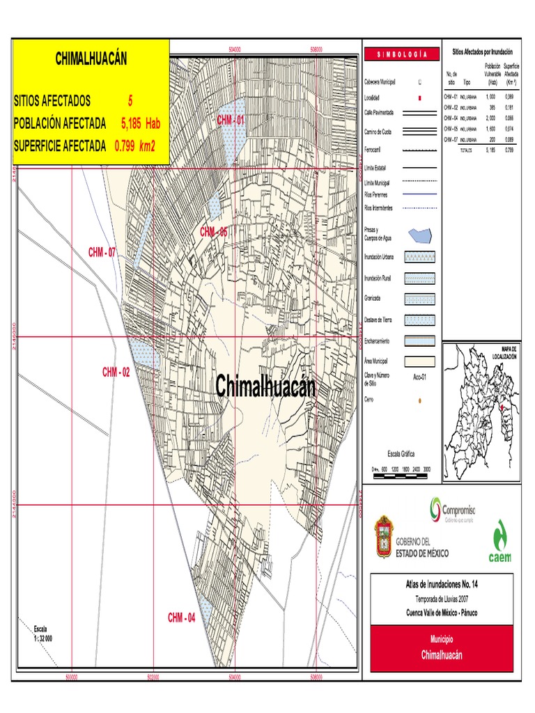 Mapa de Chimalhuacán, Estado de México | PDF | Agua y el medio ambiente ...