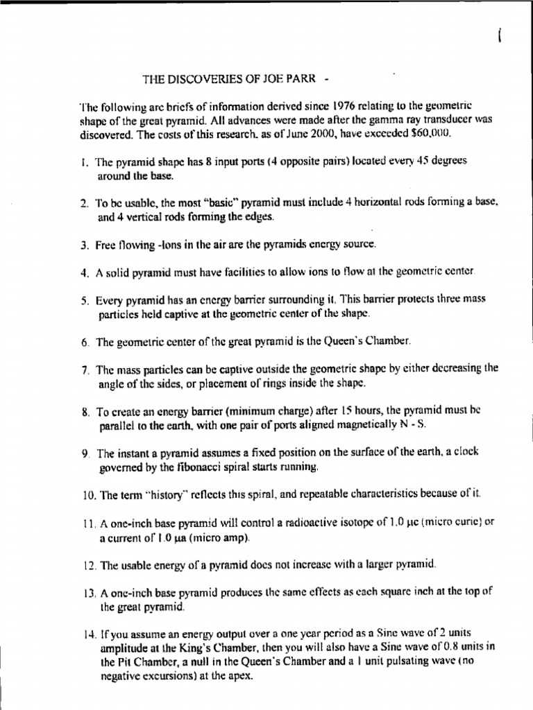 Joe Parr's Research Summary | PDF