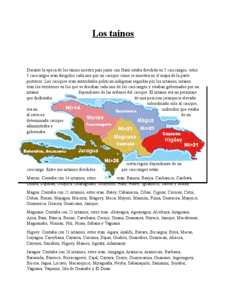 Los Tainos | PDF | Cerámica | Pueblos Indígenas de las Américas