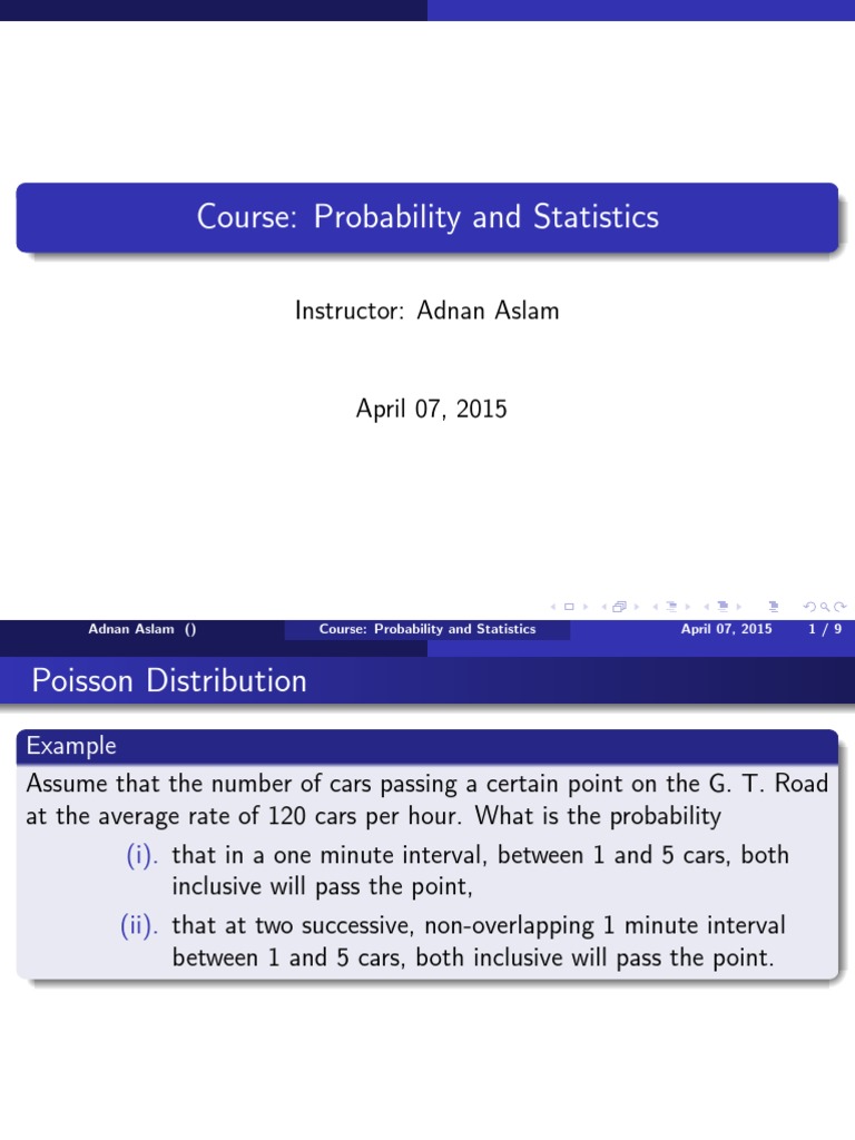Poisson Distribution | PDF | Poisson Distribution | Teaching Mathematics