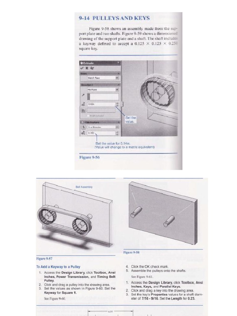 Transmisión Bandas Cadenas en Solidworks | PDF