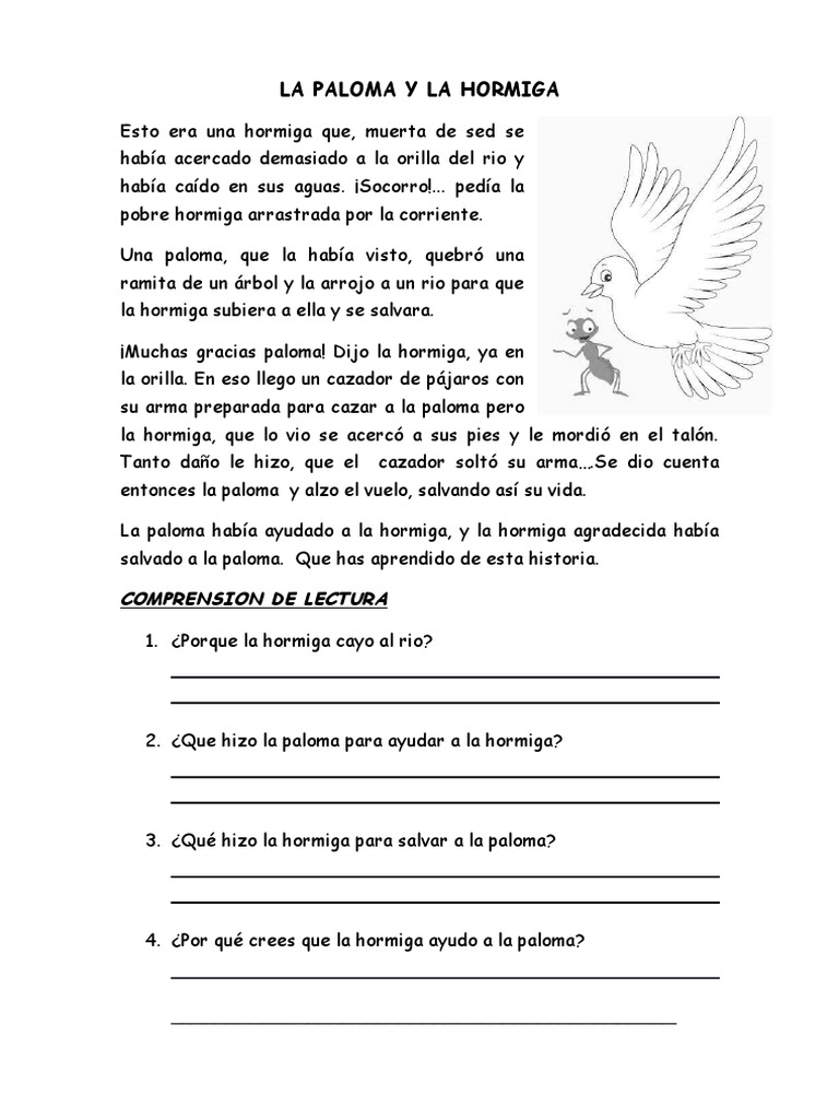 La Paloma y La Hormiga | PDF