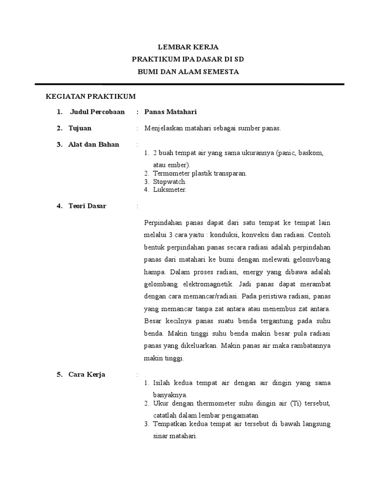 Panas Matahari | PDF