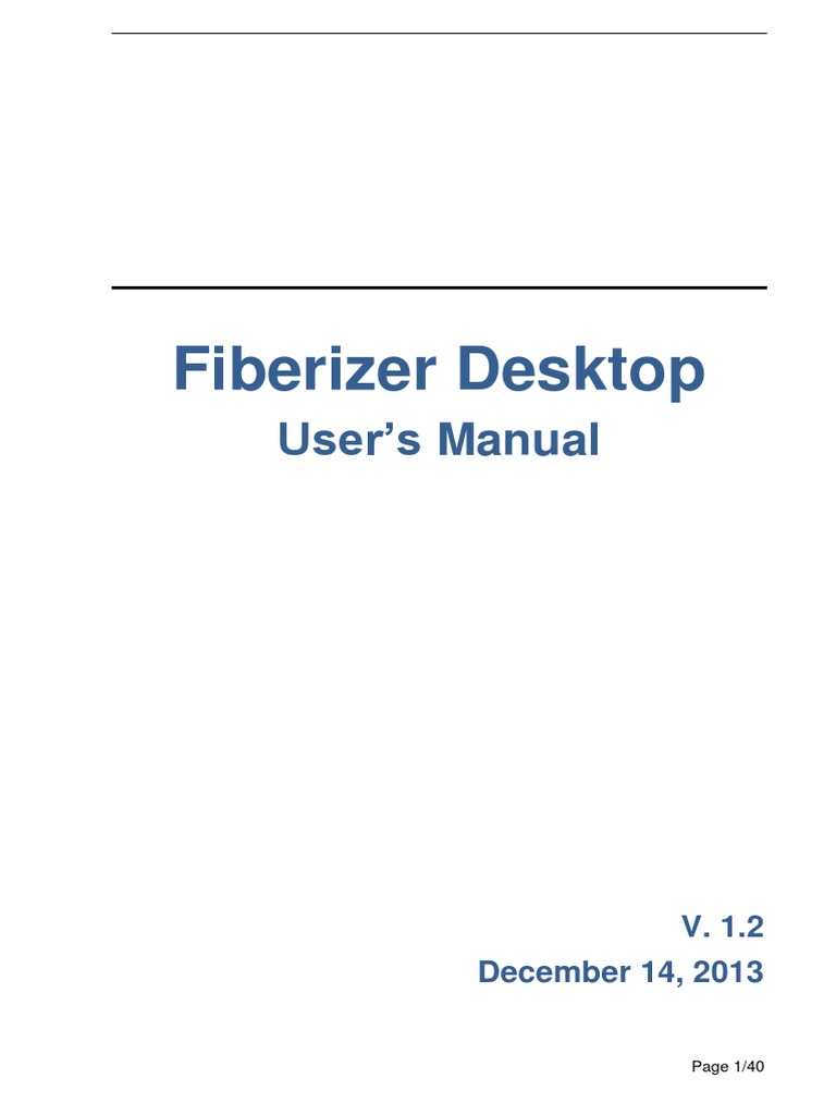 Fiberizer Software Manual | PDF | Optical Fiber | Attenuation