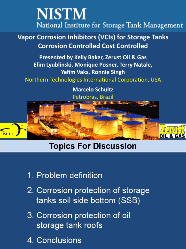 VCI Solutions for Corrosion in Tanks | PDF | Corrosion | Physical Chemistry