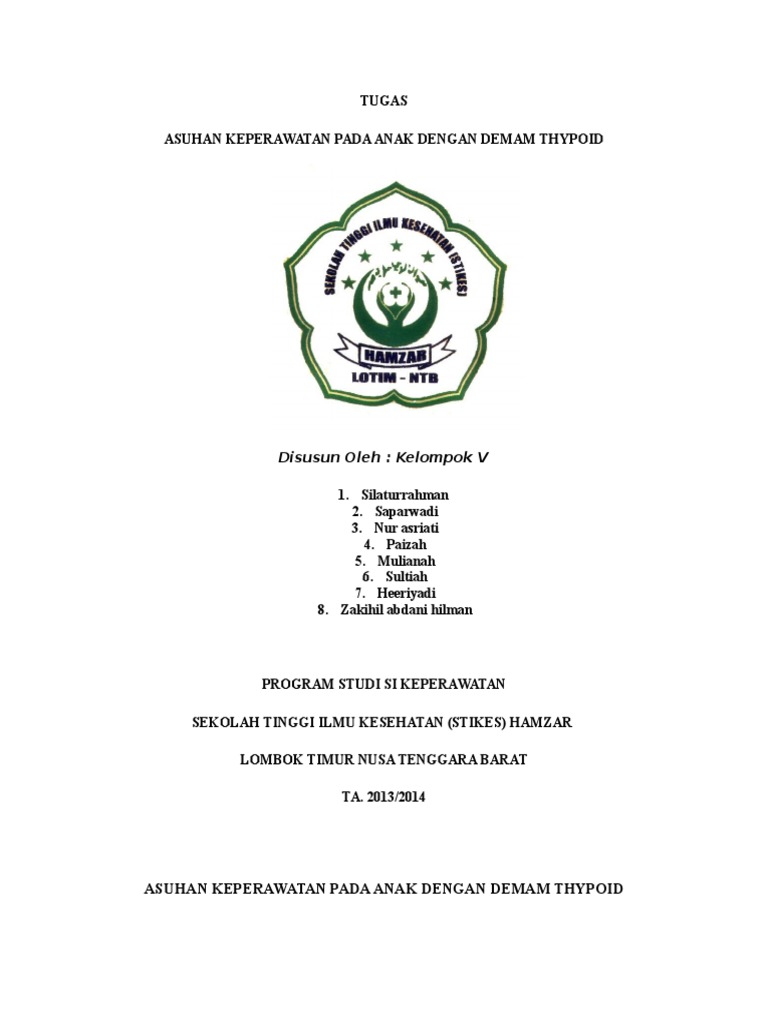 Askep Demam Typoid | PDF | Sains & Matematika