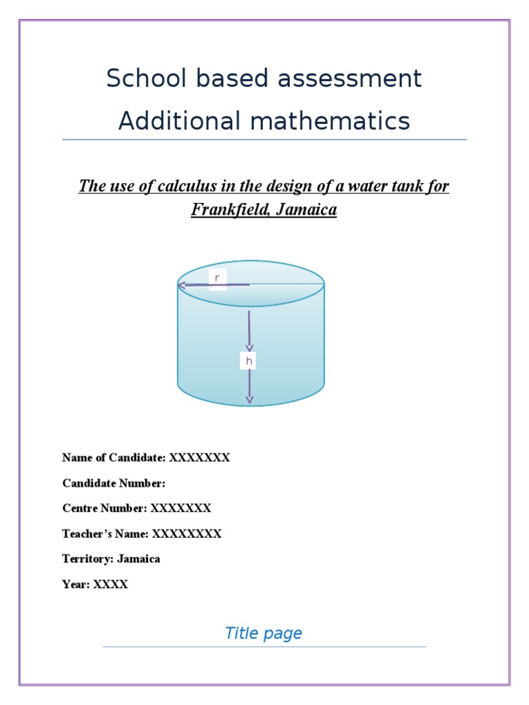 Add Math Sba | PDF | Area | Surface Area