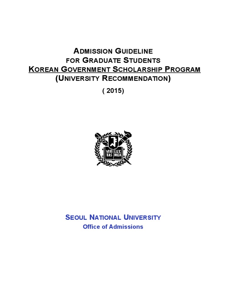 2015 KGSP G Application Guidelines | PDF | Academic Degree | Diploma