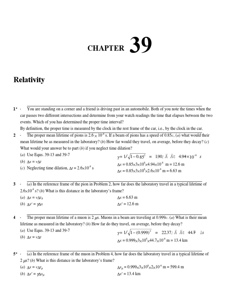 Ch39F Relativity | PDF | Electronvolt | Momentum