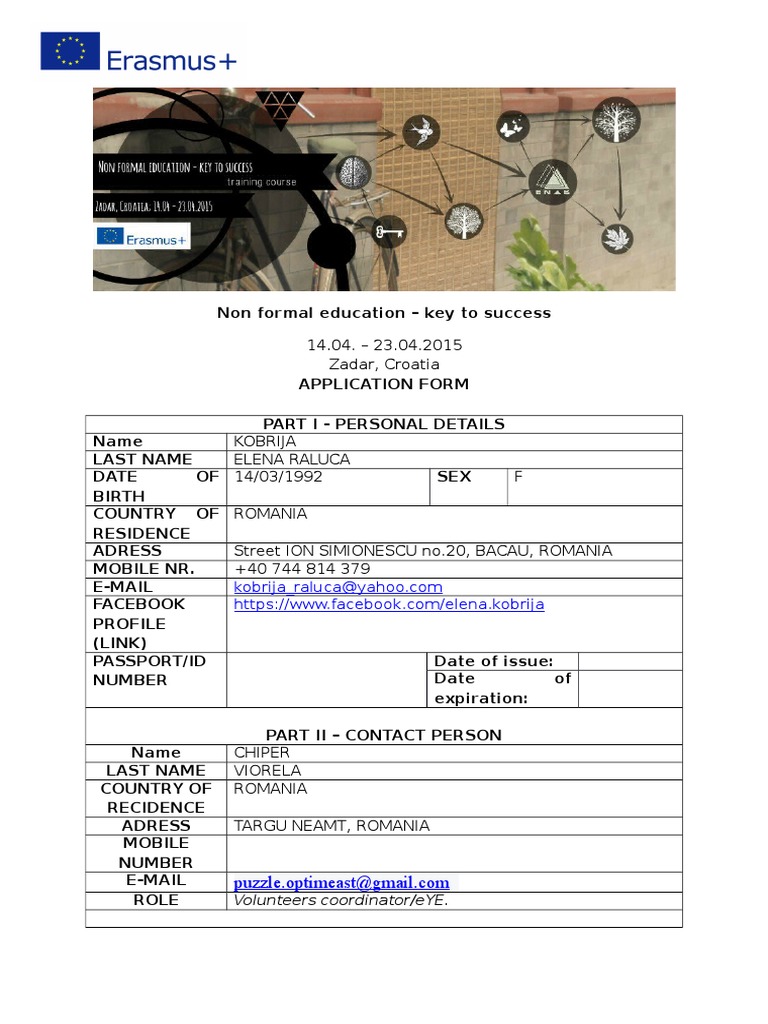 Non Formal Education Application Form | PDF | Non Governmental ...