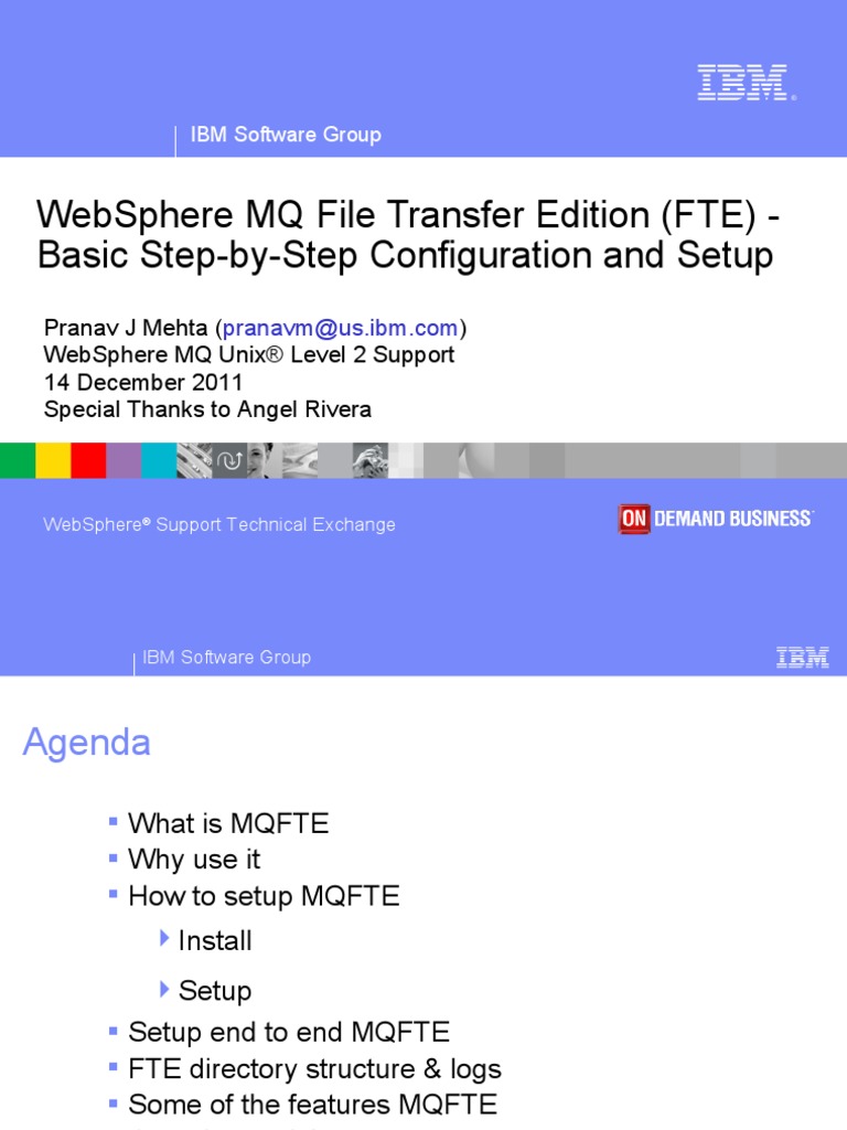 Websphere MQ File Transfer Edition (Fte) - Basic Step-By-Step Configuration and Setup | PDF ...