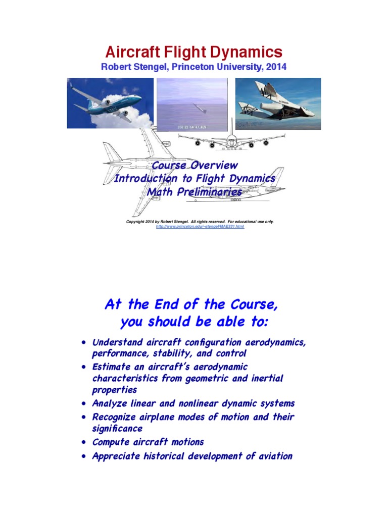 Lecture 1 | Flight | Flight Dynamics (Fixed Wing Aircraft)