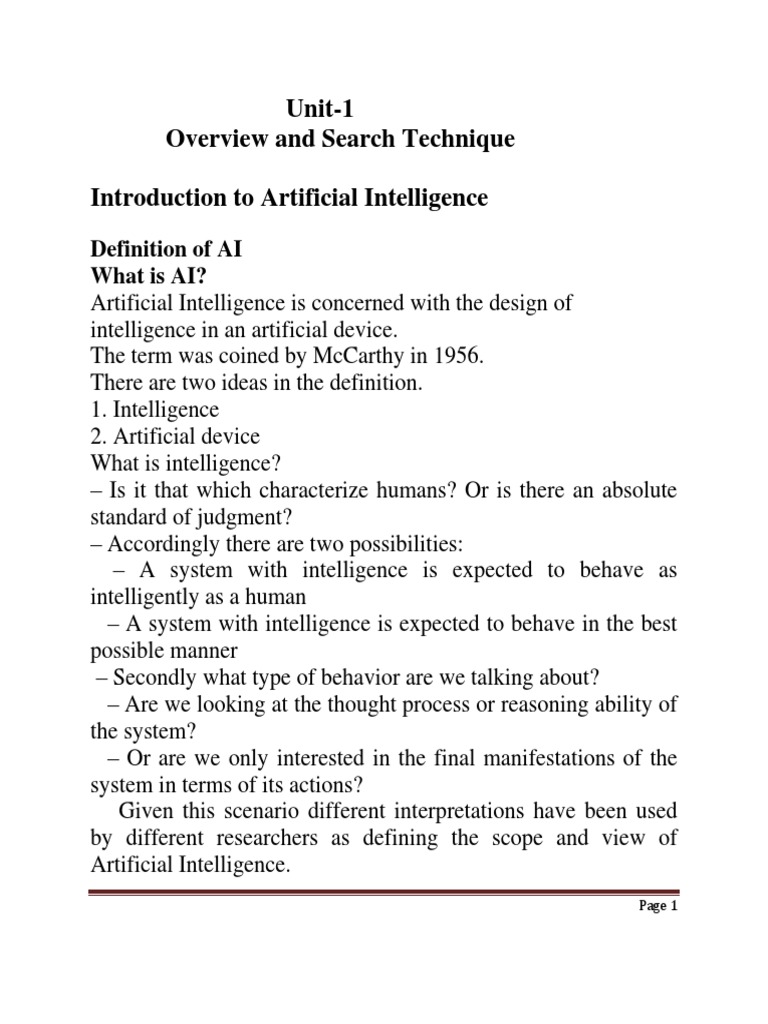 Artificial Intelligence | PDF | Artificial Intelligence | Intelligence ...