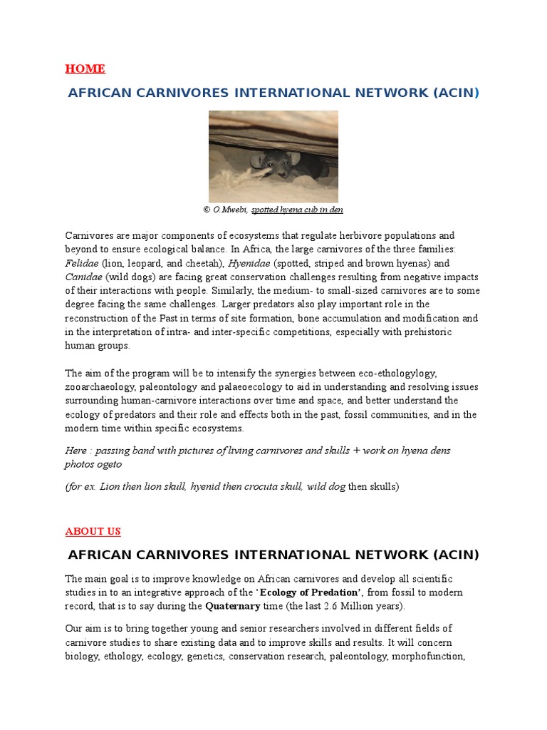 Carnivore Web Site - Brugals | PDF | Conservation Biology | Evolution