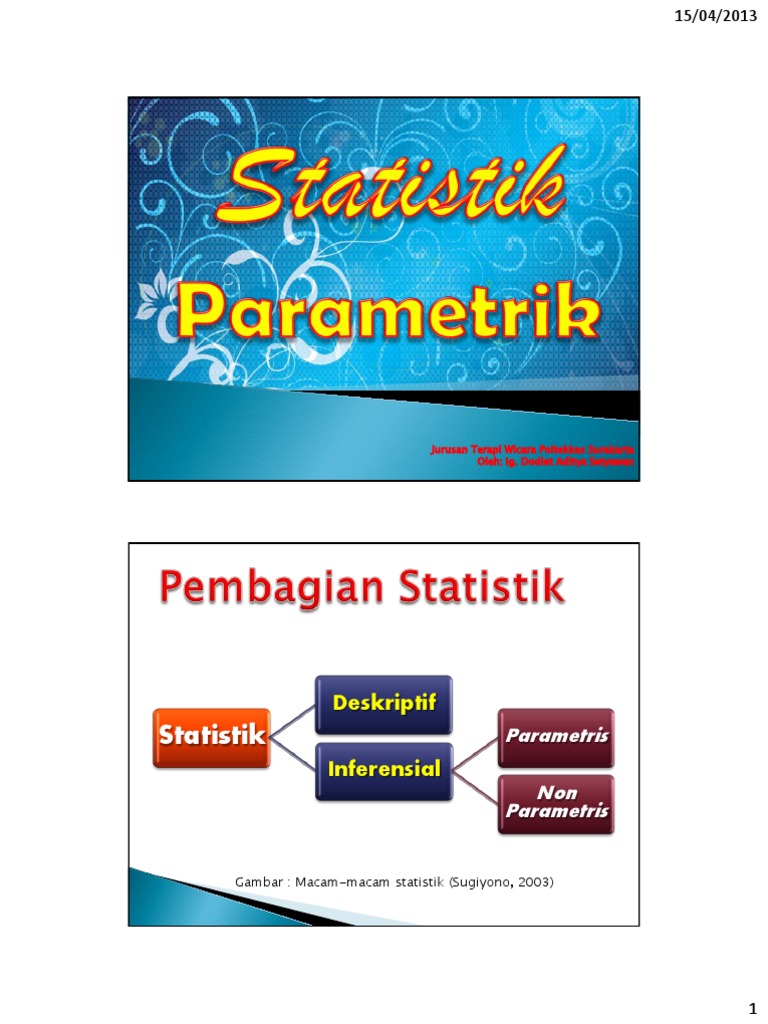 Perbedaan statistik parametrik dan non parametrik | PDF