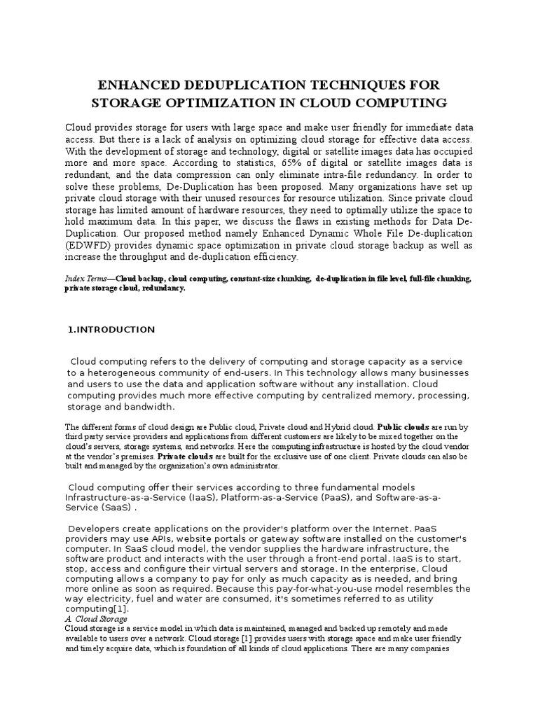 Sagar de Duplication Paper | PDF | Cloud Computing | Platform As A Service