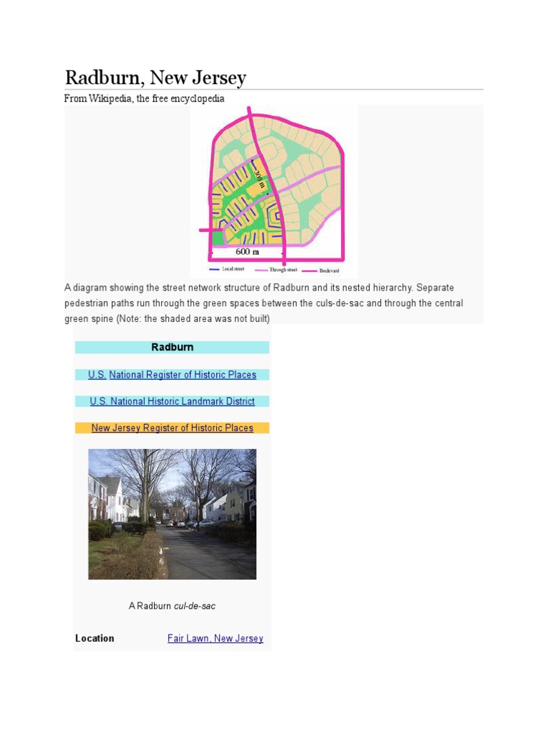 Radburn, New Jersey: A Planned Community Designed Around Pedestrian ...