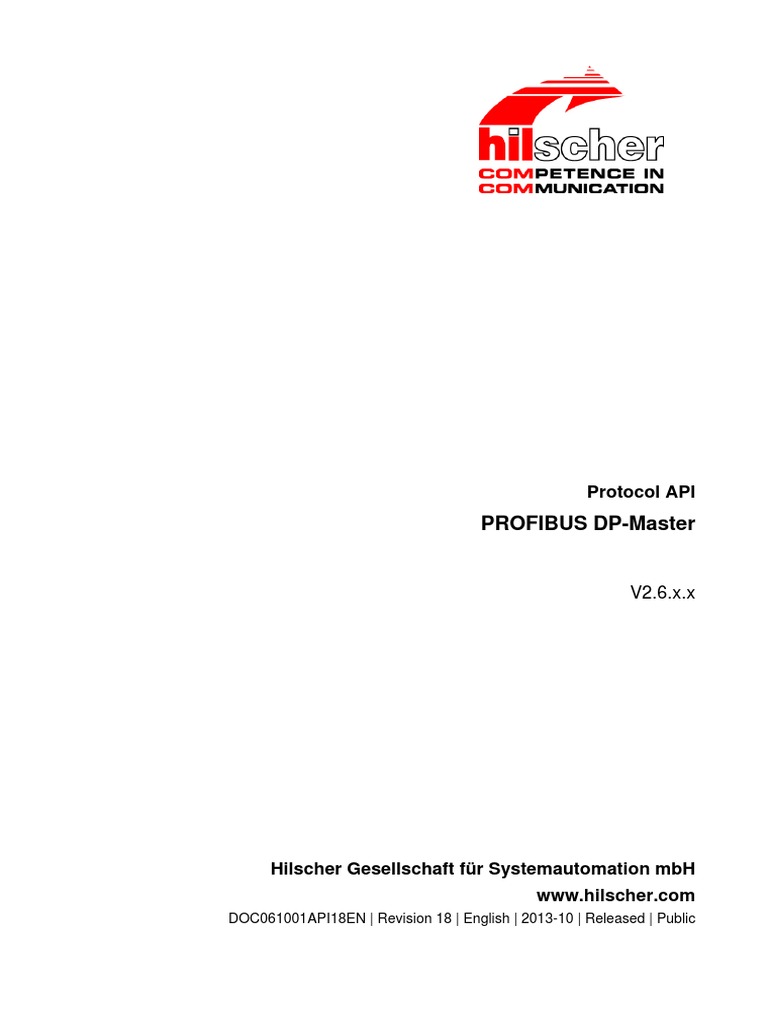 Profibus DP Master Protocol API | PDF | Network Packet | Communications Protocols