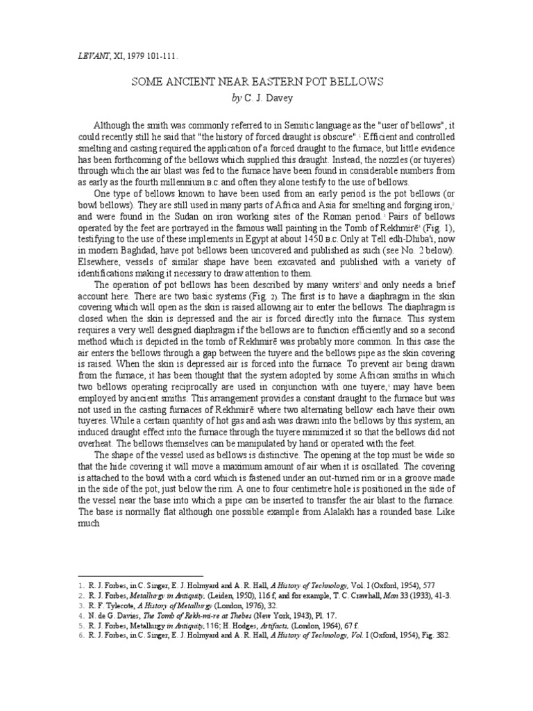 Some Ancient Near Eastern Pot Bellows | PDF | Pottery | Smelting