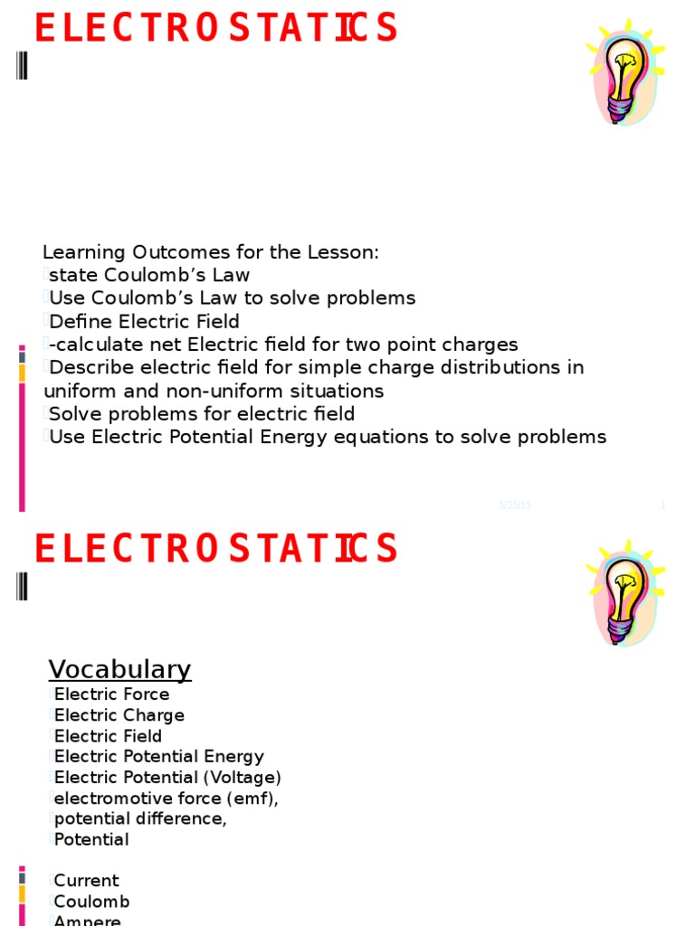 Electrostatics | PDF | Electric Charge | Electric Field
