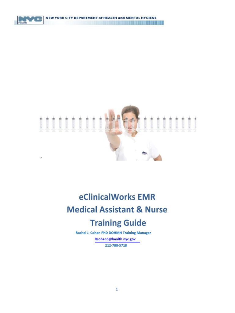 Eclinicalworks Emr Medical Assistant & Nurse Training Guide: Rachel J ...