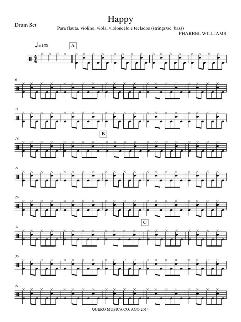 Happy - Drum Set | PDF