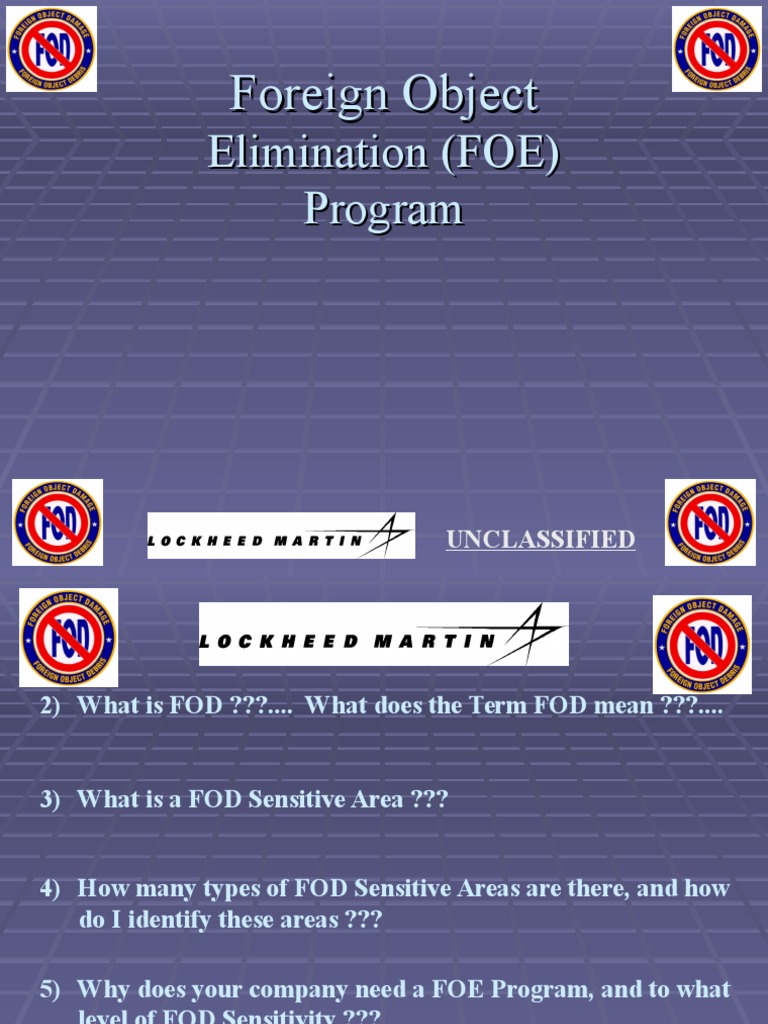 FOD Program | PDF | Foreign Object Damage
