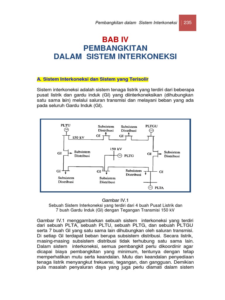 Pembangkit Interkoneksi PDF | PDF