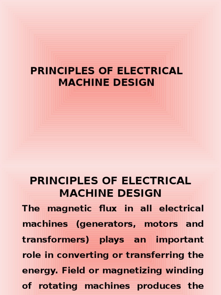 1 Principles of MC Design | PDF | Electricity | Electric Current