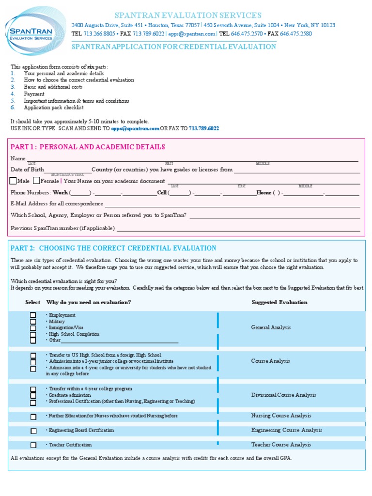 SpanTran Application Web Fillable | Authentication | Professional ...