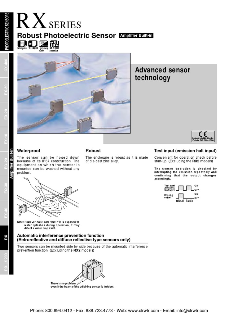 SUNX RX Series Photoelectric Sensors | PDF | Light Emitting Diode ...