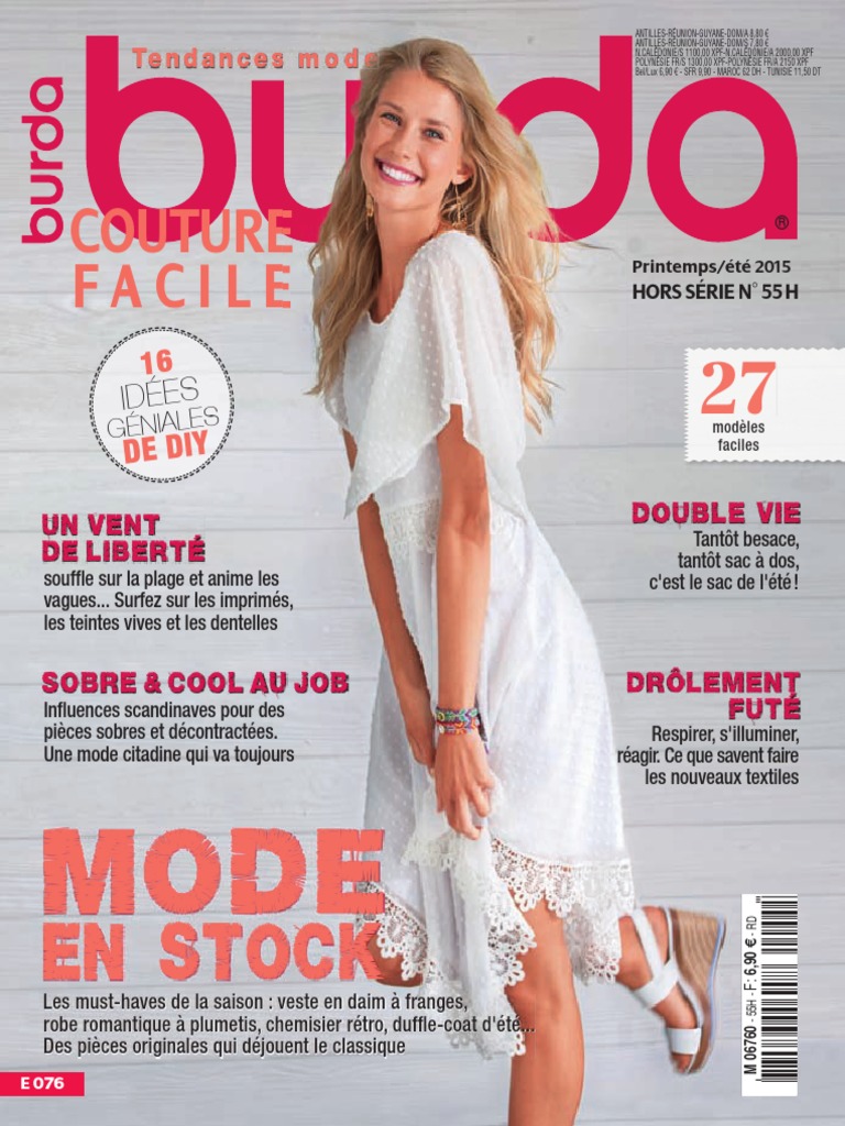 Bs 6760 55h Burda France | PDF | Couture | Vêtements